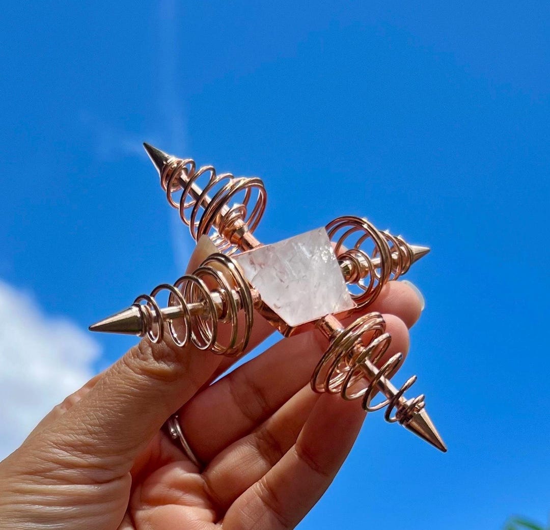 Clear Quartz Copper Energy Generator With Crystal Quartz Pyramid ...