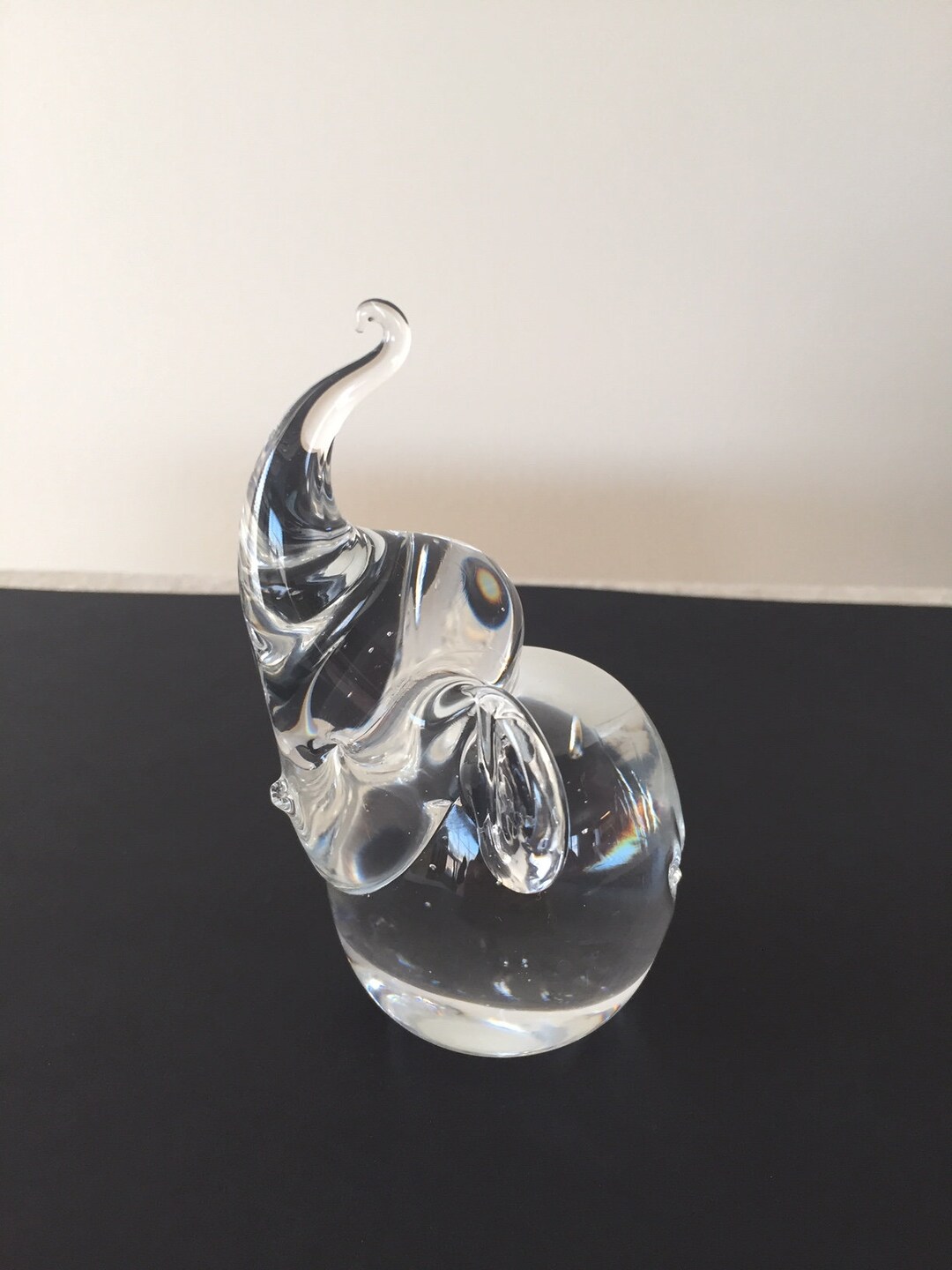 Paperweight Abott Collection Clear Glass Elephant - Etsy
