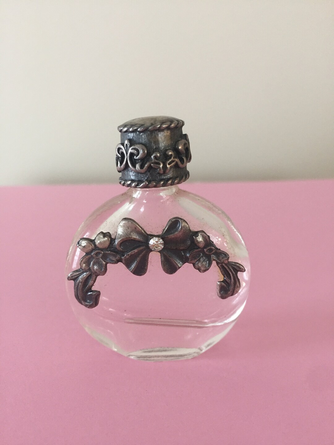 Bottle Miniature Glass Perfume Bottle With Metal Screw Top - Etsy