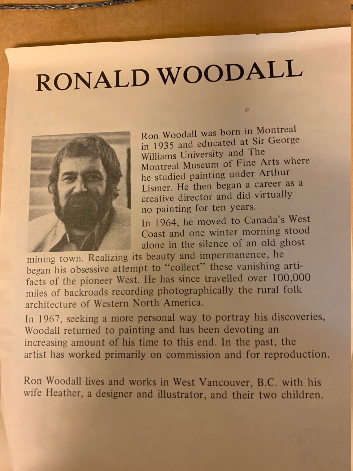 Vintage Ron Woodall Canadian Artist Framed Prints Framed Art | Etsy