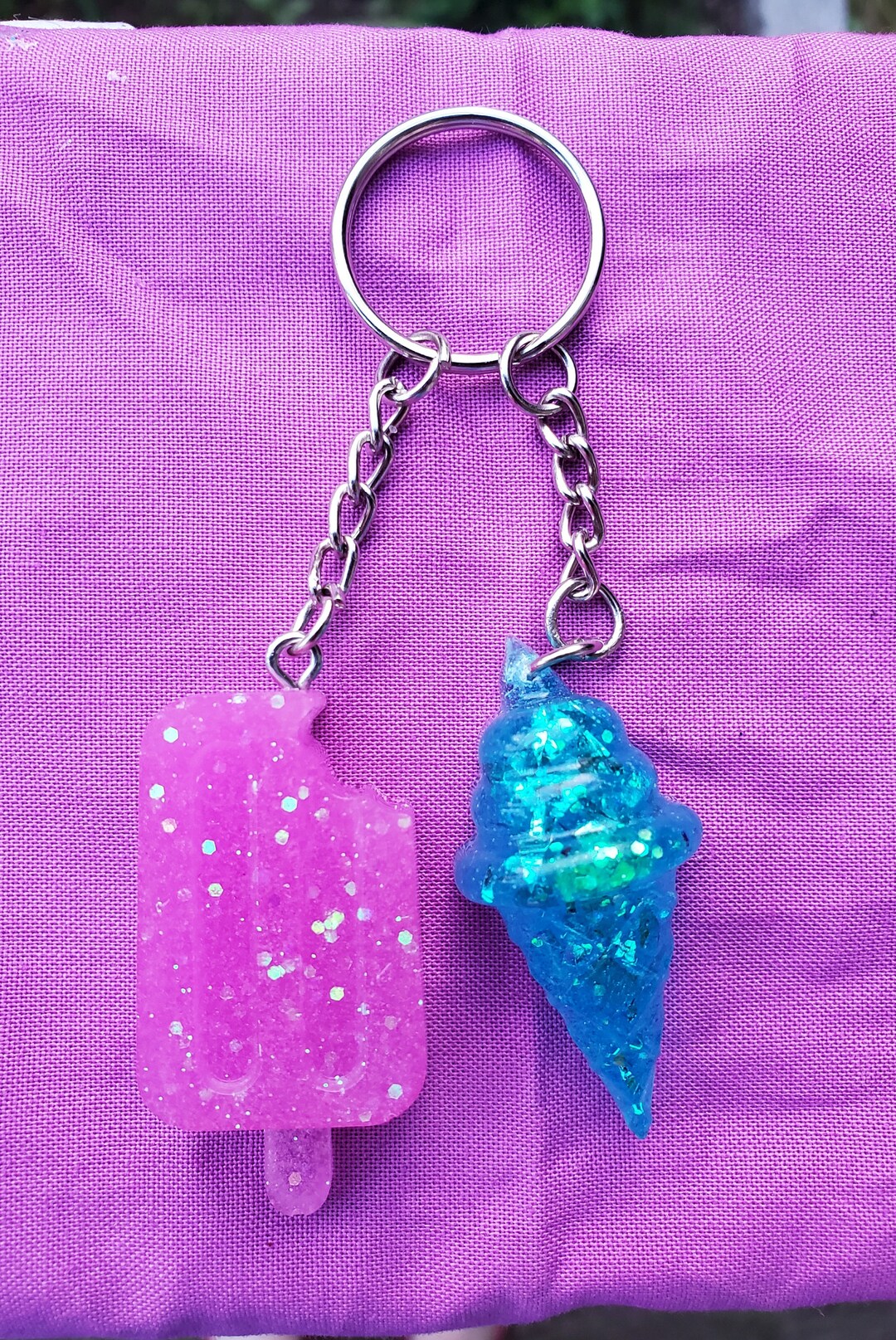 Sweet Treat Keychain, Popsicle keychain, ice cream keychain, multicolor ...