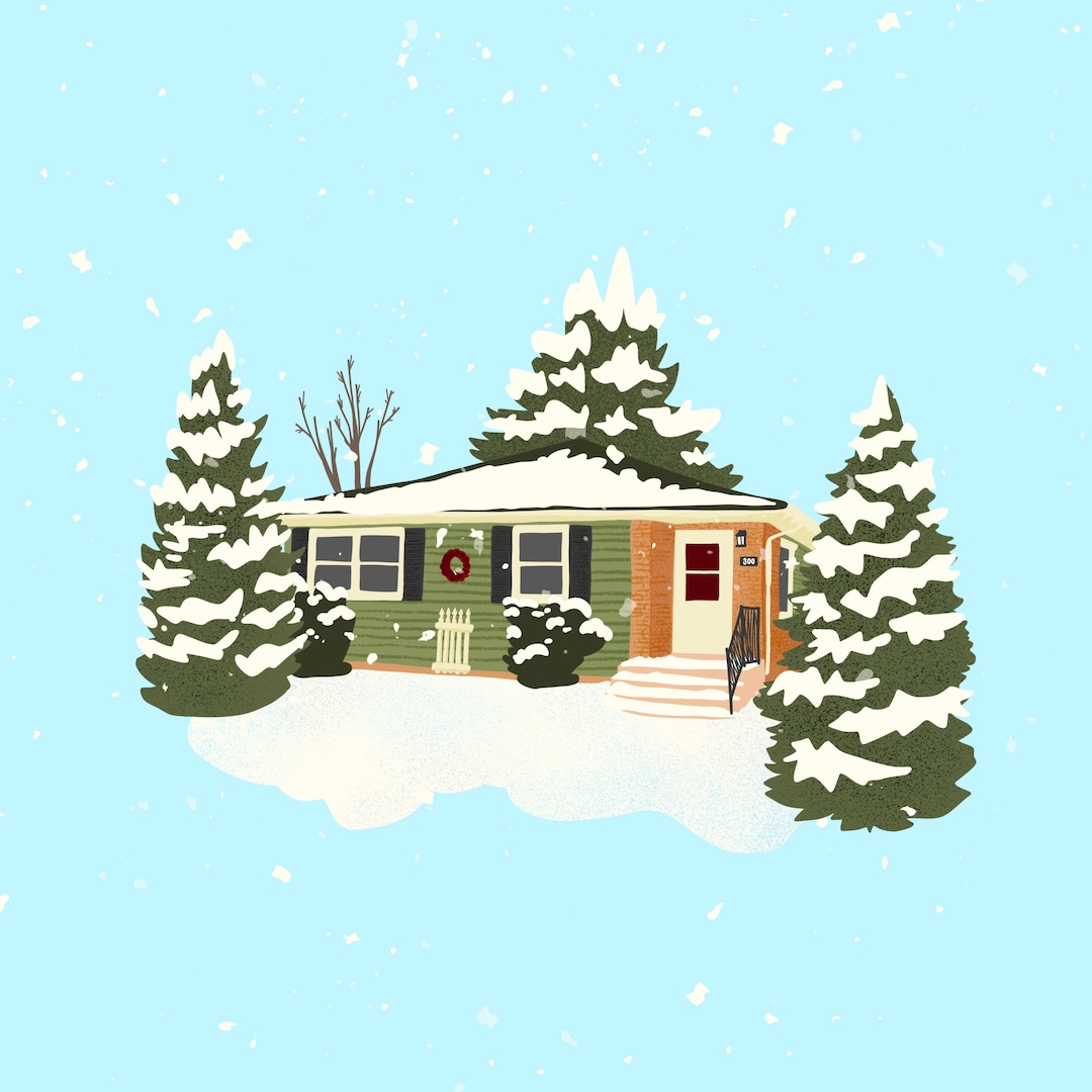 Custom Home Illustration Personalized Digital Drawing of House ...
