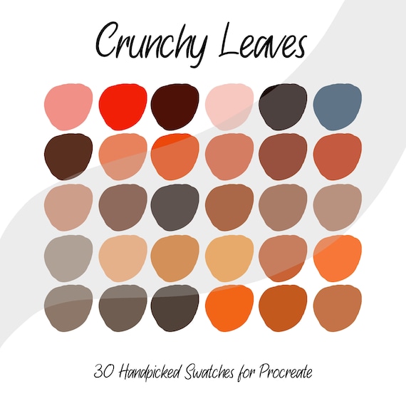 Crunchy Leaves Procreate Palette Handpicked Color Swatches | Etsy