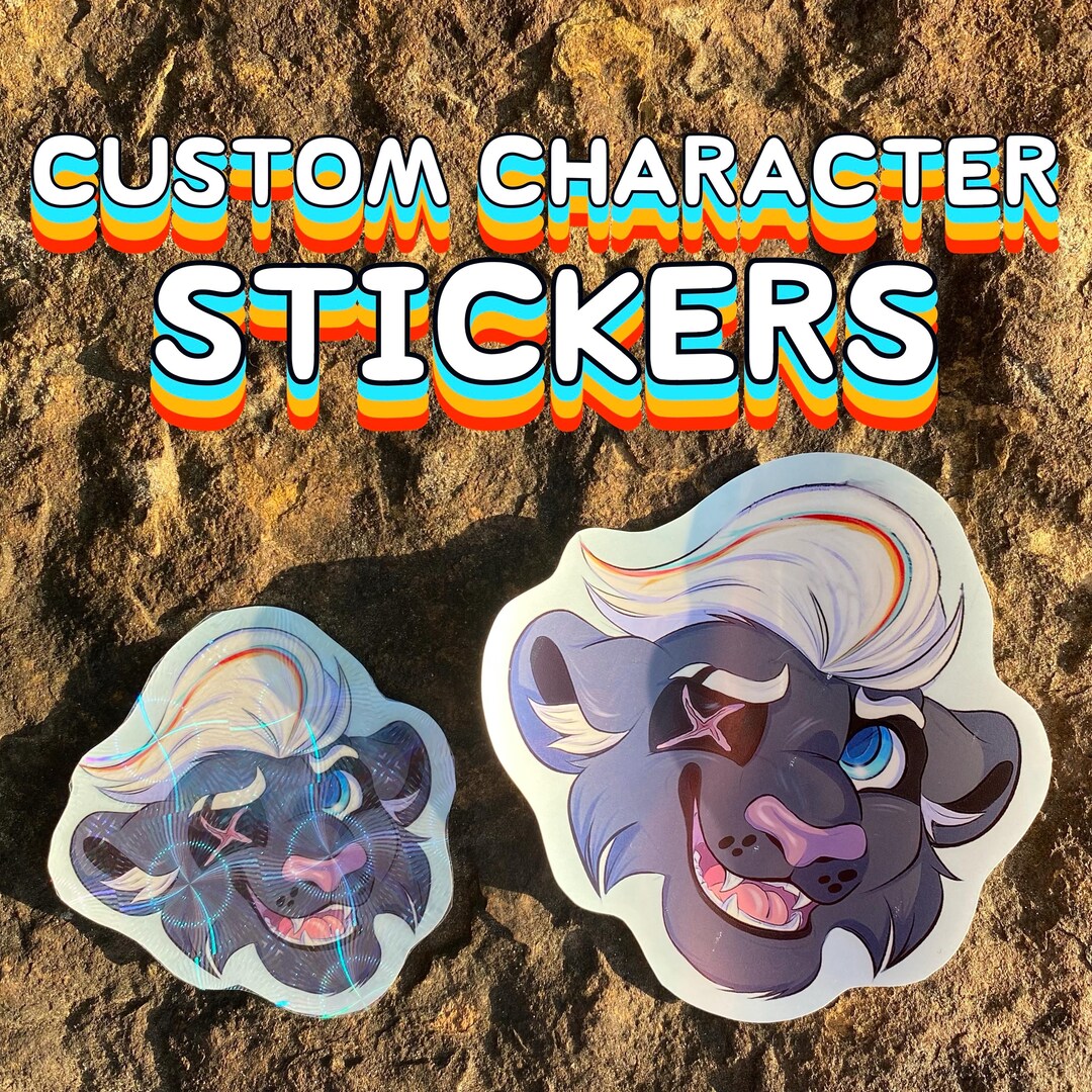 Custom Character Stickers | 2 per Pack | Vinyl Sticker | Die Cut ...