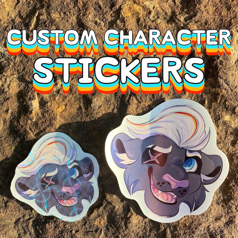 Custom Character Stickers | 2 per Pack | Vinyl Sticker | Die Cut ...