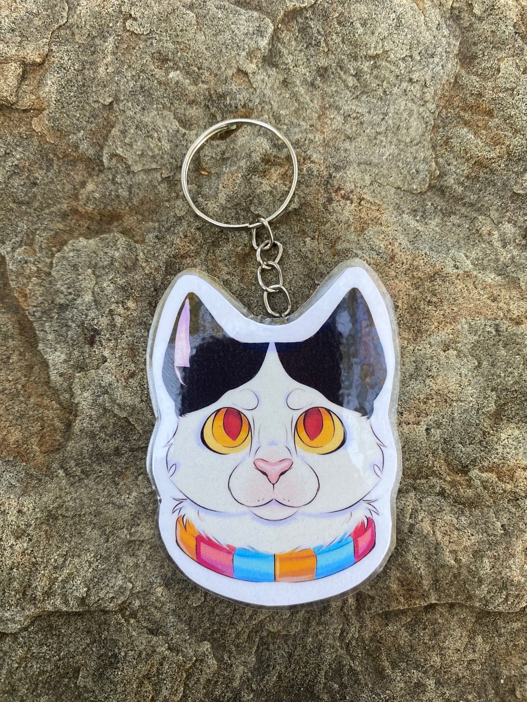 Customized Pet Keychain | Hand-drawn Keychain With Pet Faces ...