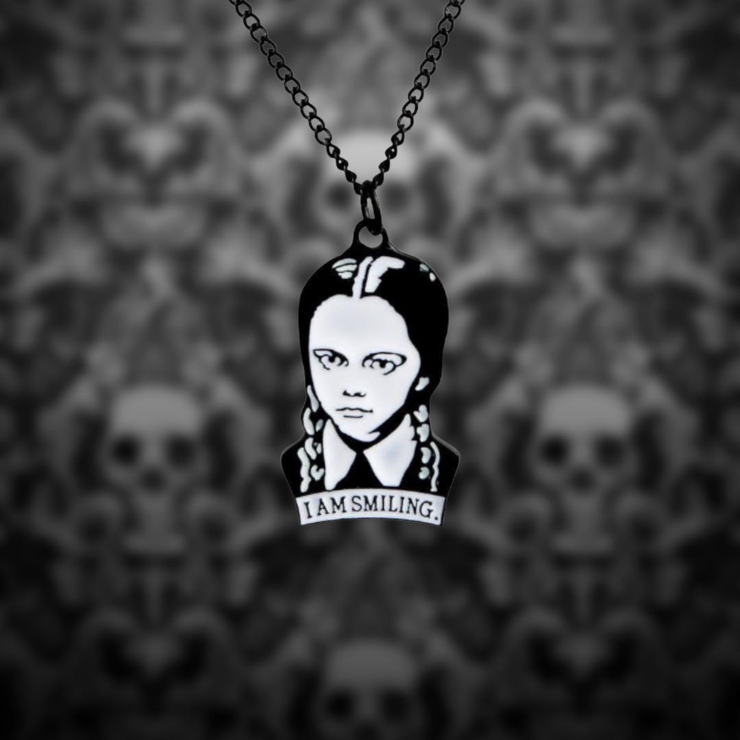 Wednesday Addams Inspired Necklace, the Addams Family, I Am Smiling ...