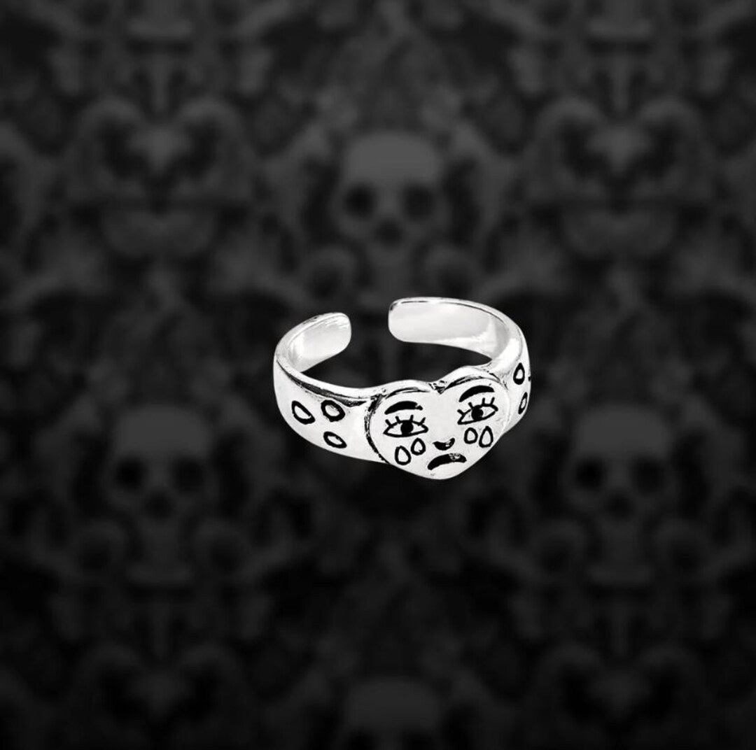 Sad Face Ring, Crying Ring, Sad Baby Face Ring - Etsy