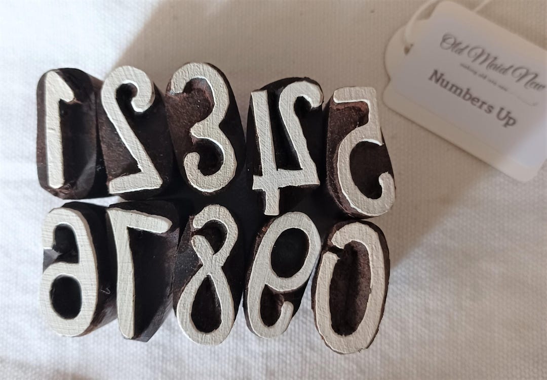 Numbers Hand Carved Wood Blocks - Etsy