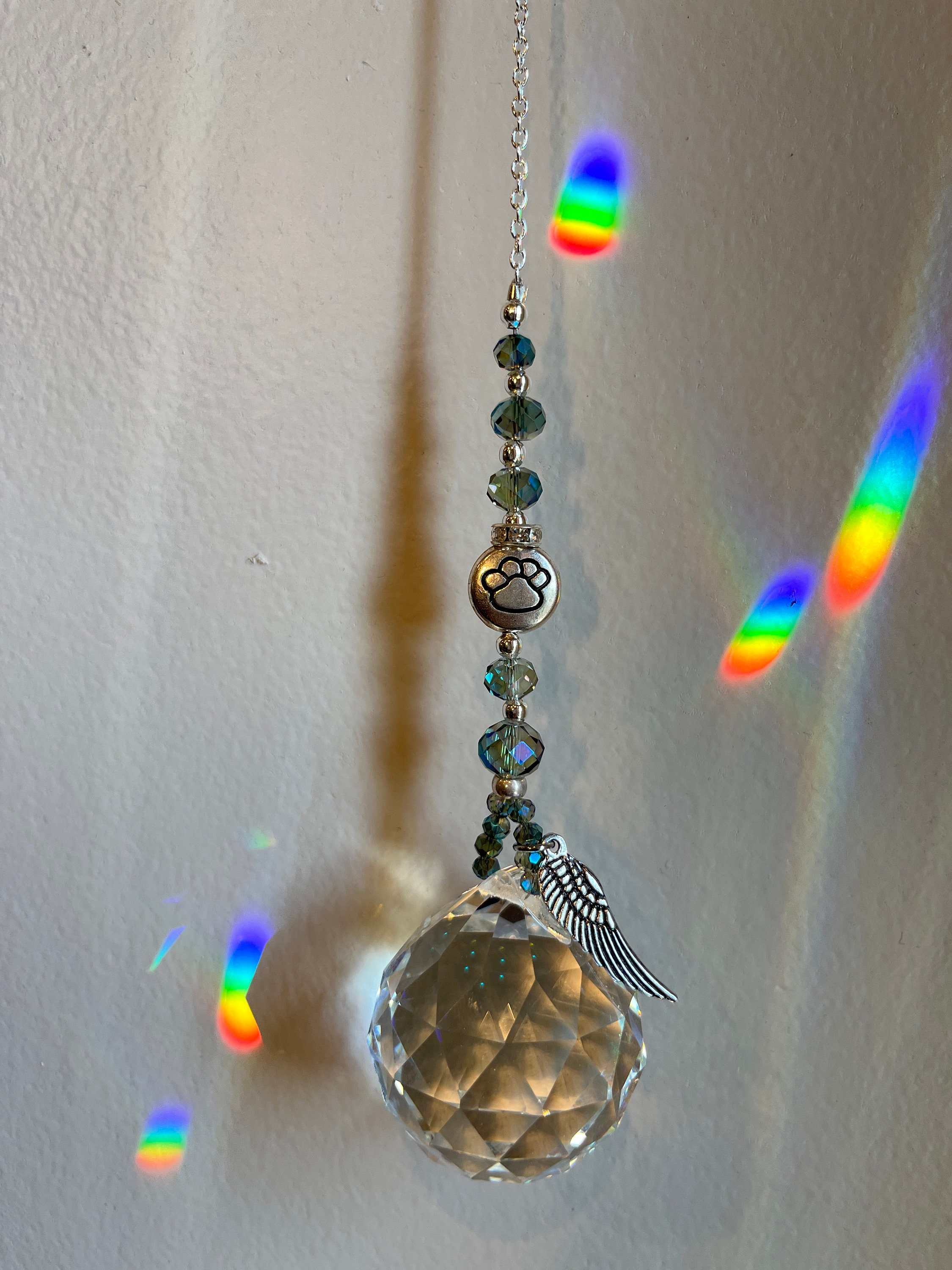 Crystal Pet Memorial Sun Catcher, Rainbow Maker, Loss of a Pet ...
