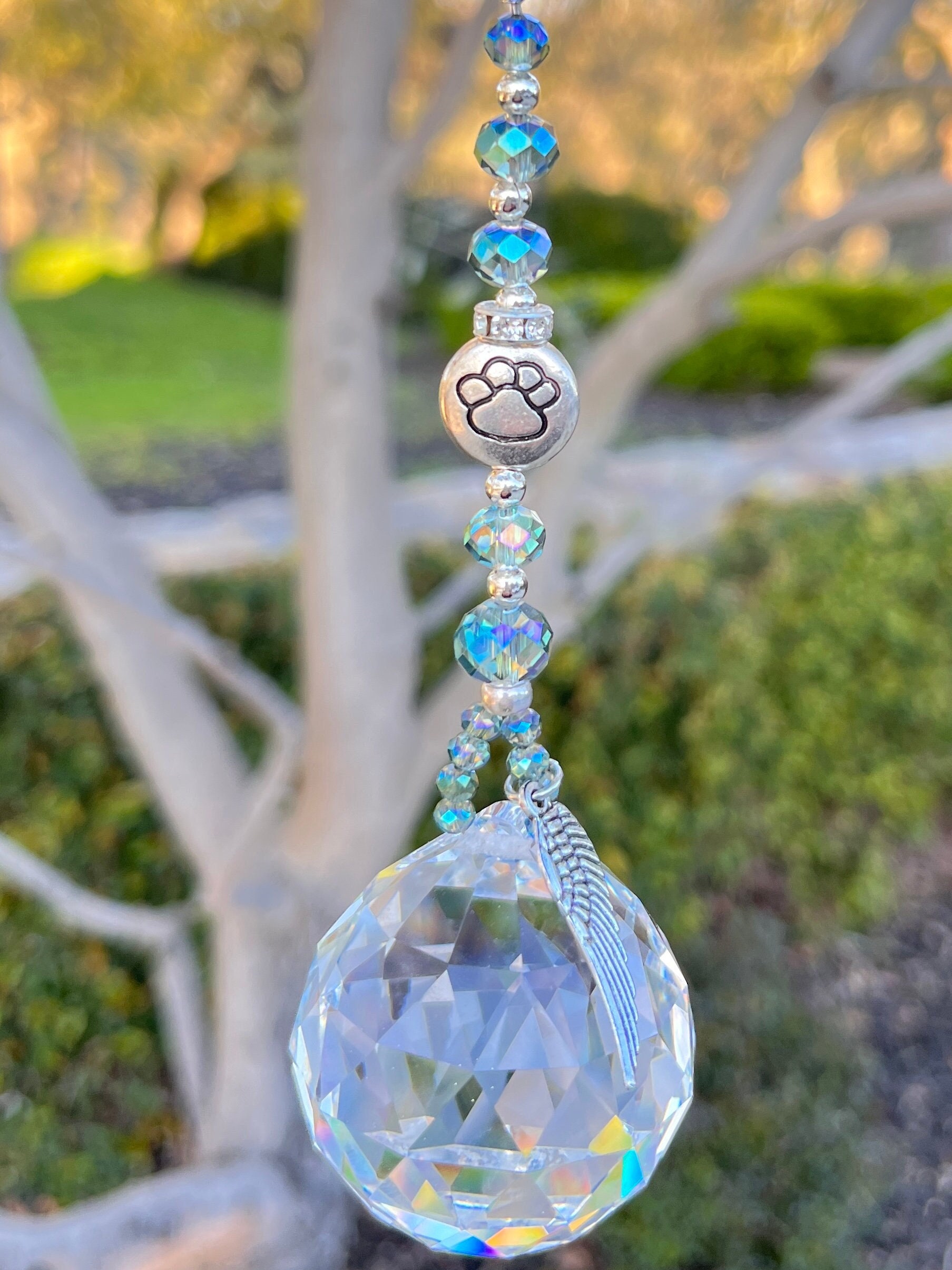 Crystal Pet Memorial Sun Catcher, Rainbow Maker, Loss of a Pet ...