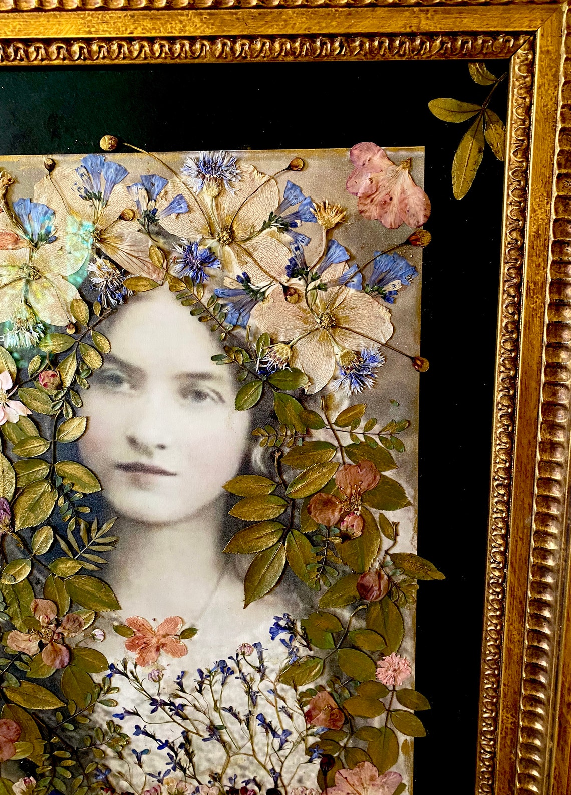 Flower Maiden - Custom Pressed Flower Original Art - Etsy