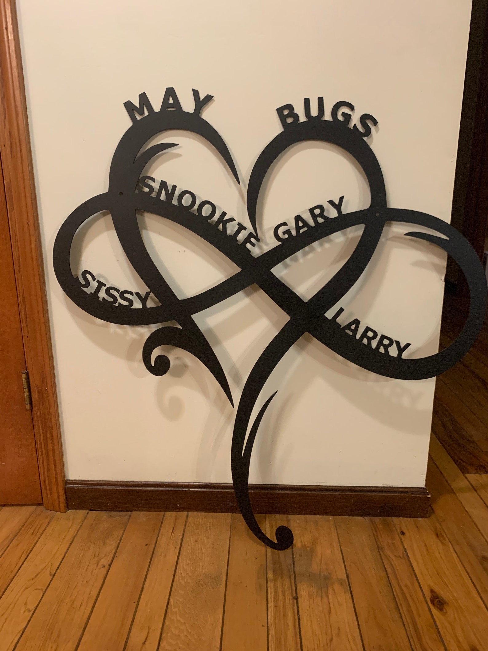 Infinity and Heart Personalized Sign | Etsy