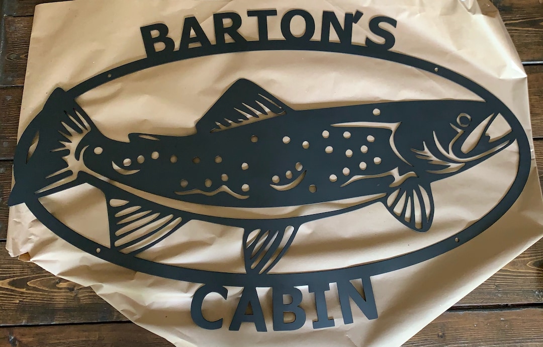 Trout Personalized Sign - Etsy