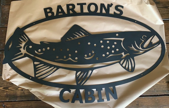 Trout Personalized Sign | Etsy