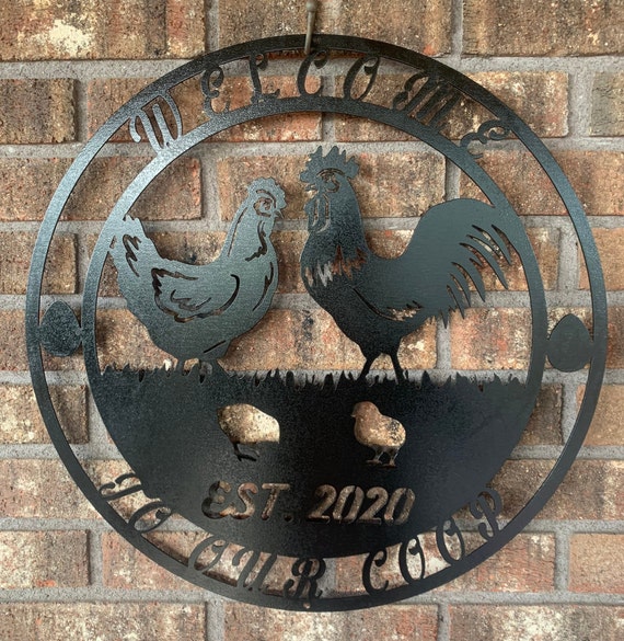 Personalized Chicken Coop Sign | Etsy