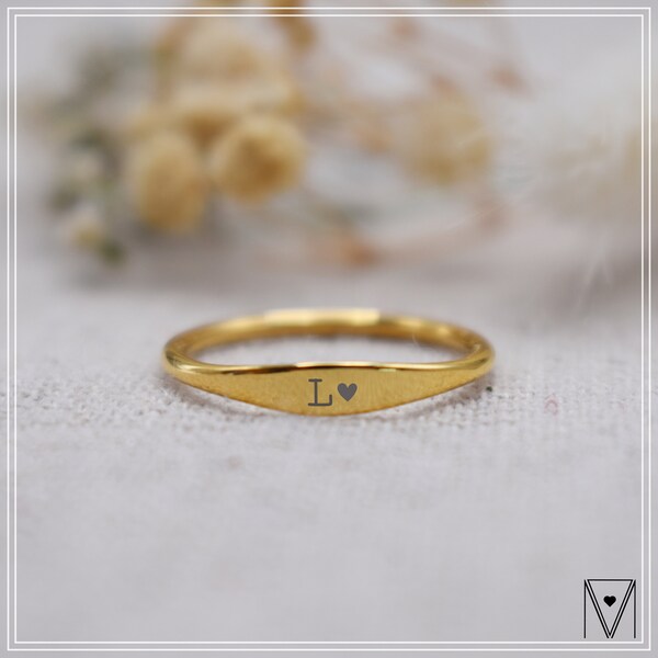 Engraved Gold Ring - Etsy