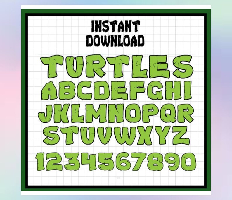Ninja Turtles 100 Clip Arts Bundle Alphabet, Ninja Turtles Svg Cut ...