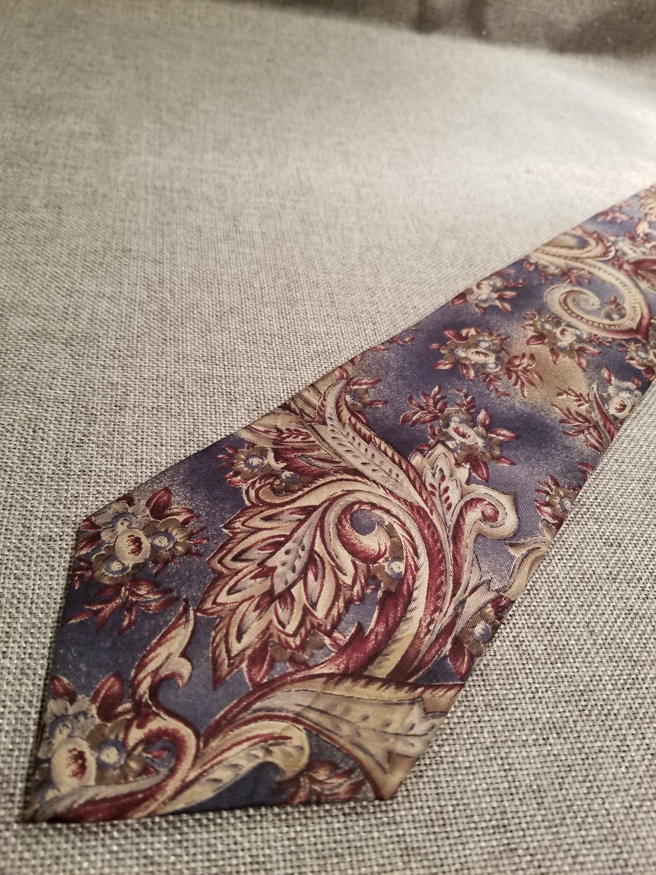 Arrow 100% Silk Tie Floral and Scroll - Etsy UK