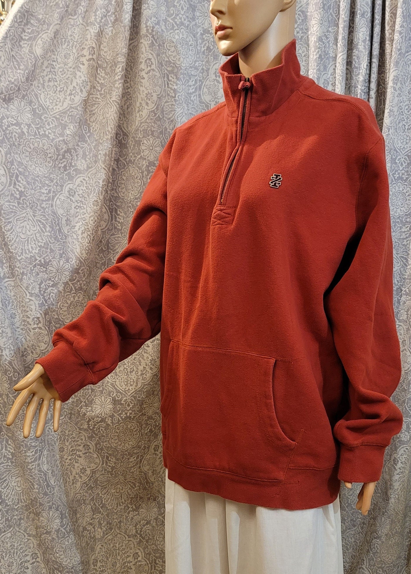 IZOD Luxury Sport Vintage XL Red 3/4 Zipper Pullover Sweatshirt - Etsy