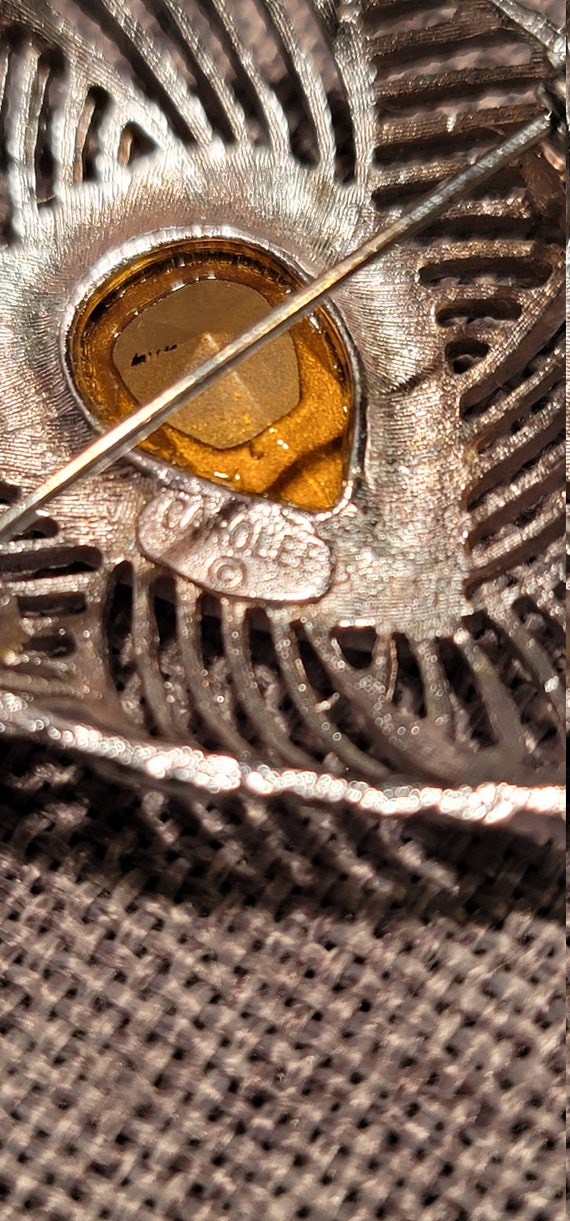 Carolee Tear Drop Pin with Rhinestones - signed - Gem