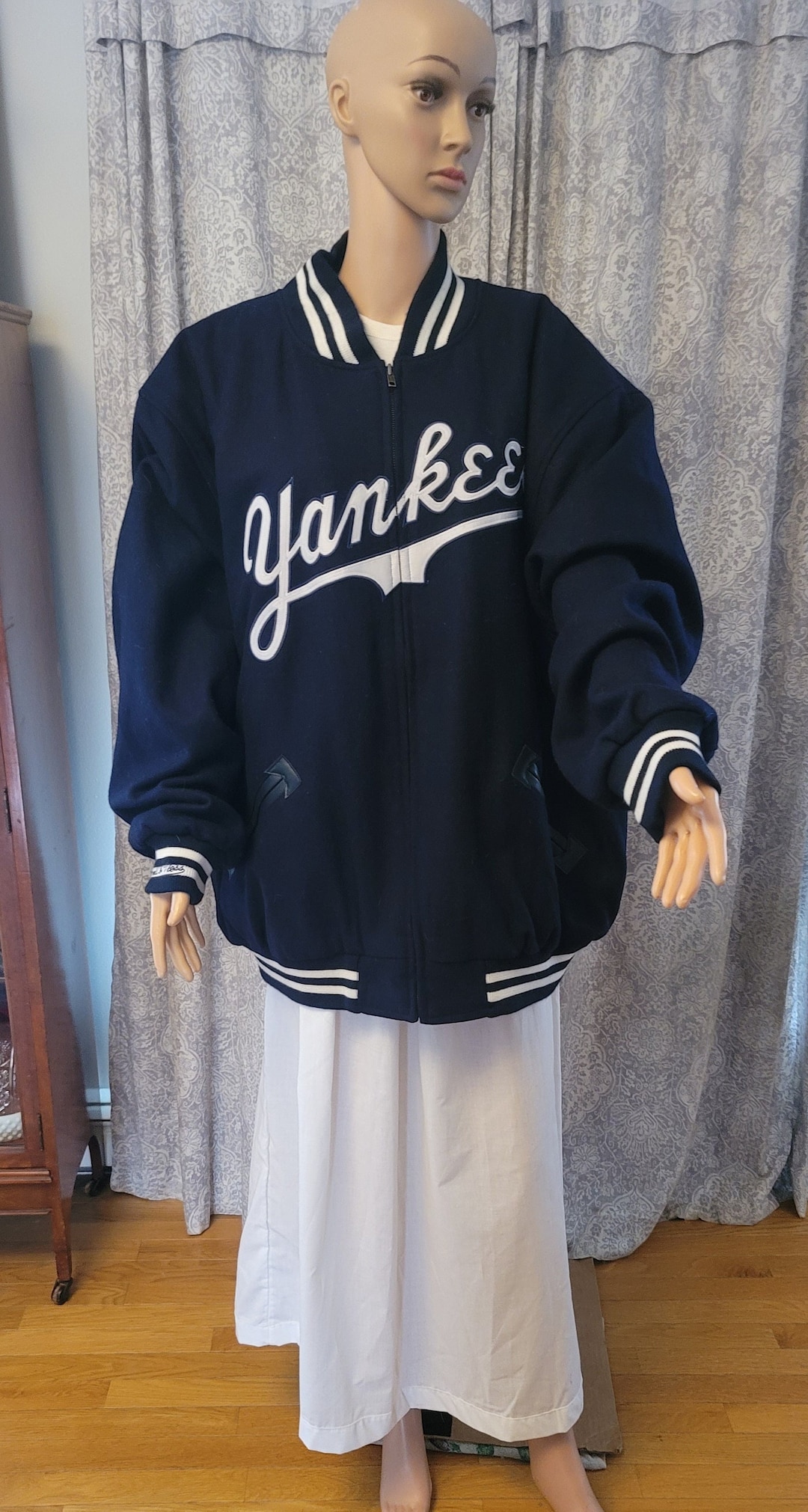 Vintage New York Yankees Wool Baseball Jacket by Mitchell & Ness Size ...