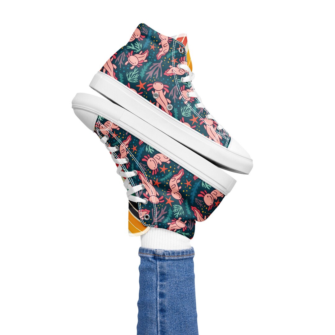 Axolotl Womens High Top Canvas Shoes - Etsy