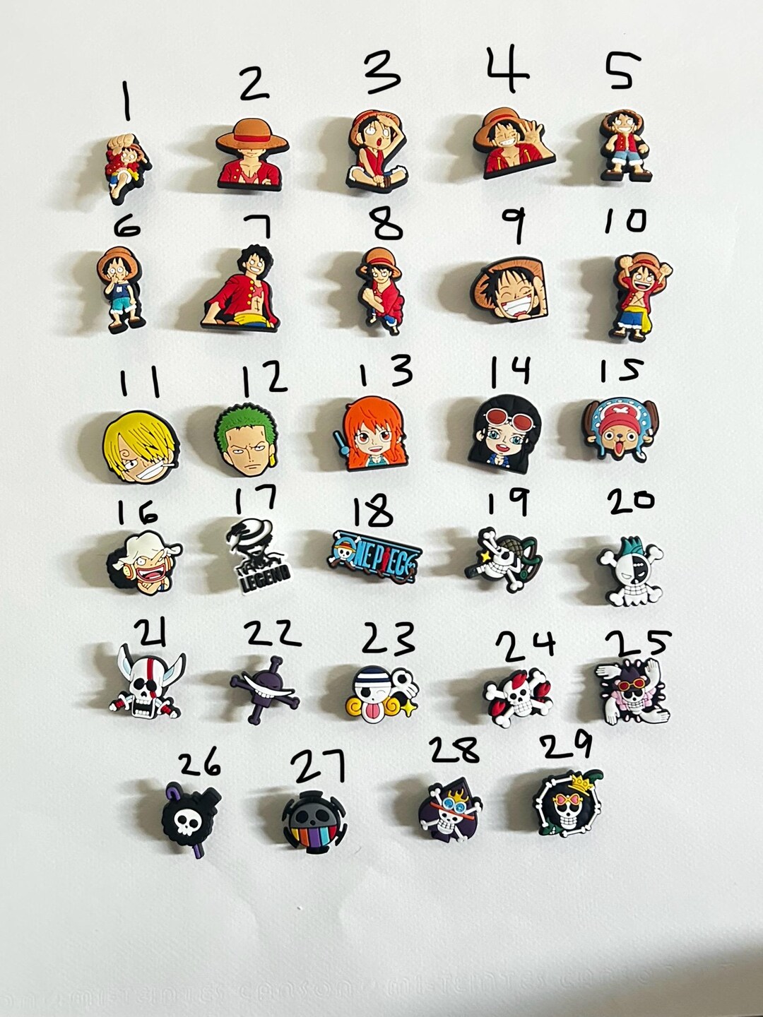 One Piece Pirate Anime Croc Charm Jibbitz - Etsy
