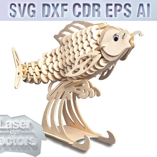 Cat 3D Puzzle. Laser Cut Files SVG DXF CDR Vector Plans - Etsy