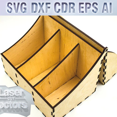 Stackable Storage Box Cnc Vector Model Files Dxf Svg Cdr Etsy