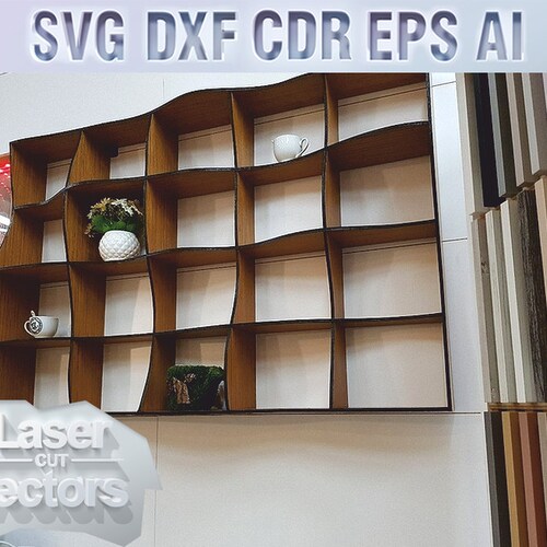 Stylish Wall Shelf. Laser Cut Files SVG DXF CDR Vector - Etsy