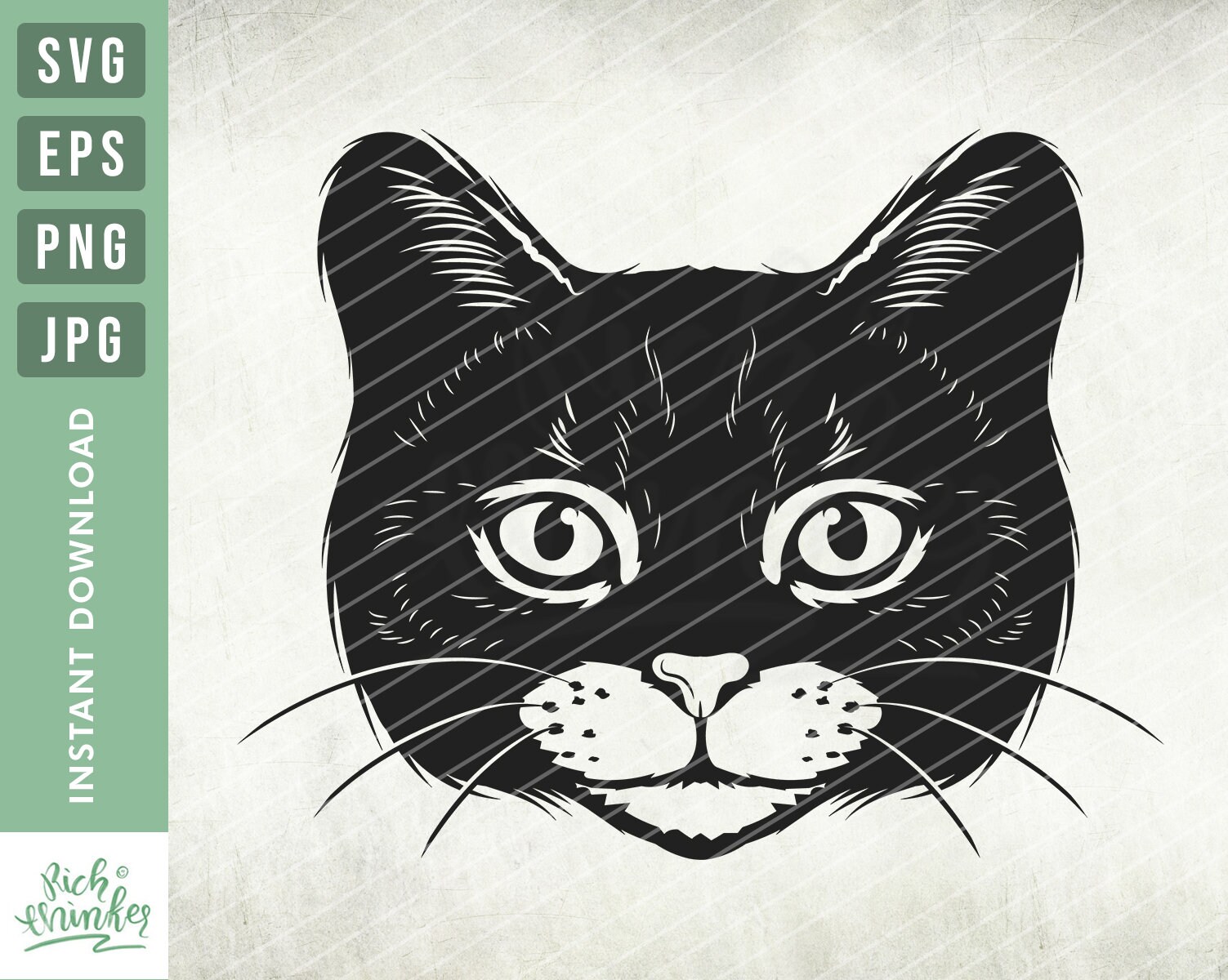 Black Cat Svg Grumpy Cat Face Svg Cat Face Svg Cat Head | Etsy