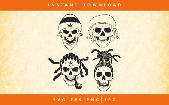 Rasta Skull Svg Rasta Dreads Svg Bundle Svg Dreadlocks Svg | Etsy