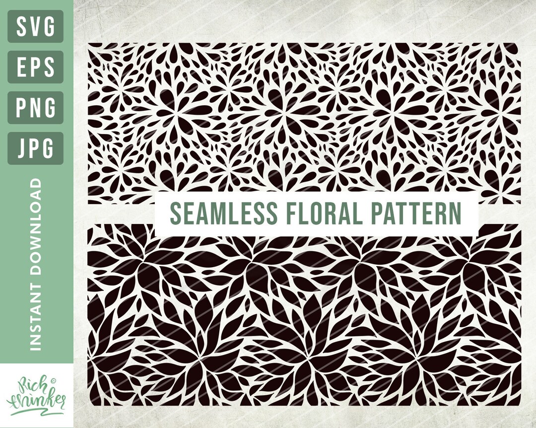 Seamless Floral Pattern Svg, Bundle Svg, Floral Pattern Svg, Leaves ...