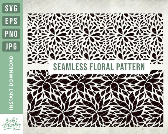 Seamless Floral Pattern Svg Bundle Svg Floral Pattern Svg Etsy