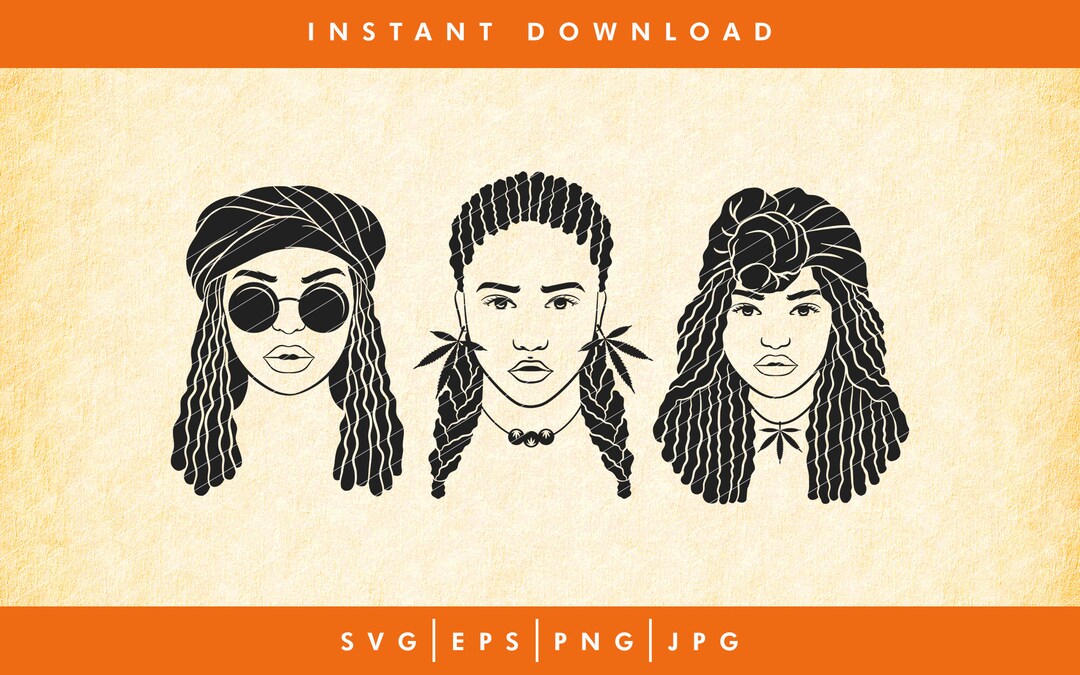 Women Svg, Rasta Woman Svg, Dreads Svg, Dreadlocks Svg, Reggae Svg, SVG ...