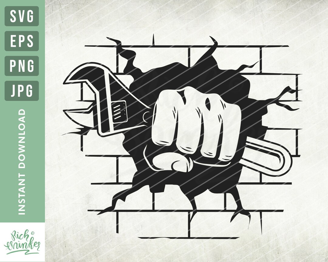 Smash Wall Mechanic Svg File, Mechanic Svg, Mechanic Clipart, Wrench ...