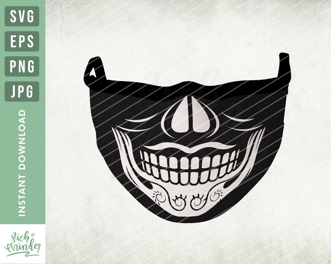 Sugar Skull Face Mask Svg, Sugar Skull Svg, Skeleton Mask, Skull Svg ...