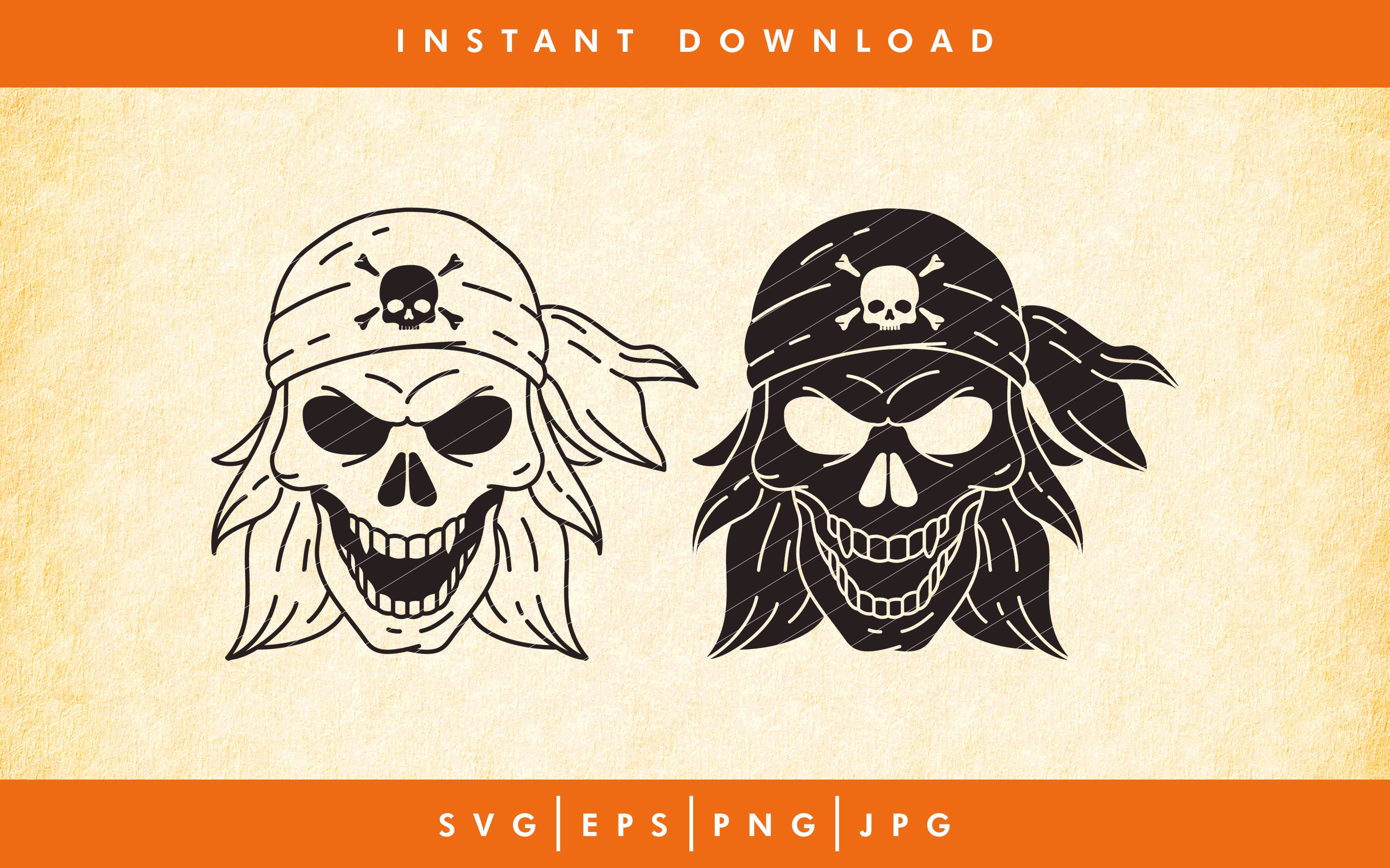 Pirate Skull SVG Pirate SVG Skull Svg Pirate Clipart - Etsy