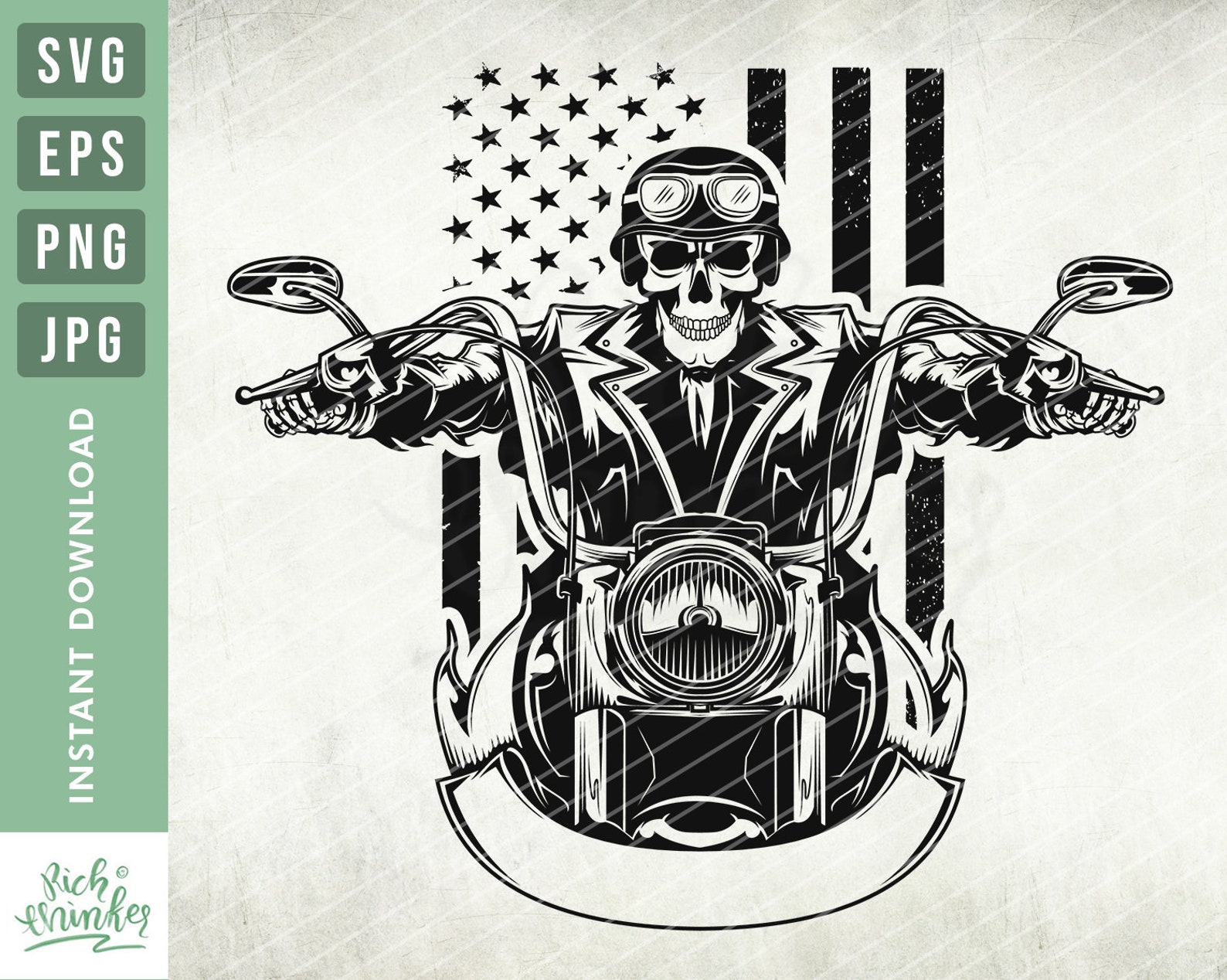 USA Biker Skull Svg Biker Skull Svg Biker Clipart Skull - Etsy