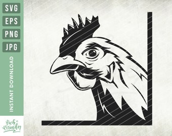 Rooster Head Svg - Etsy