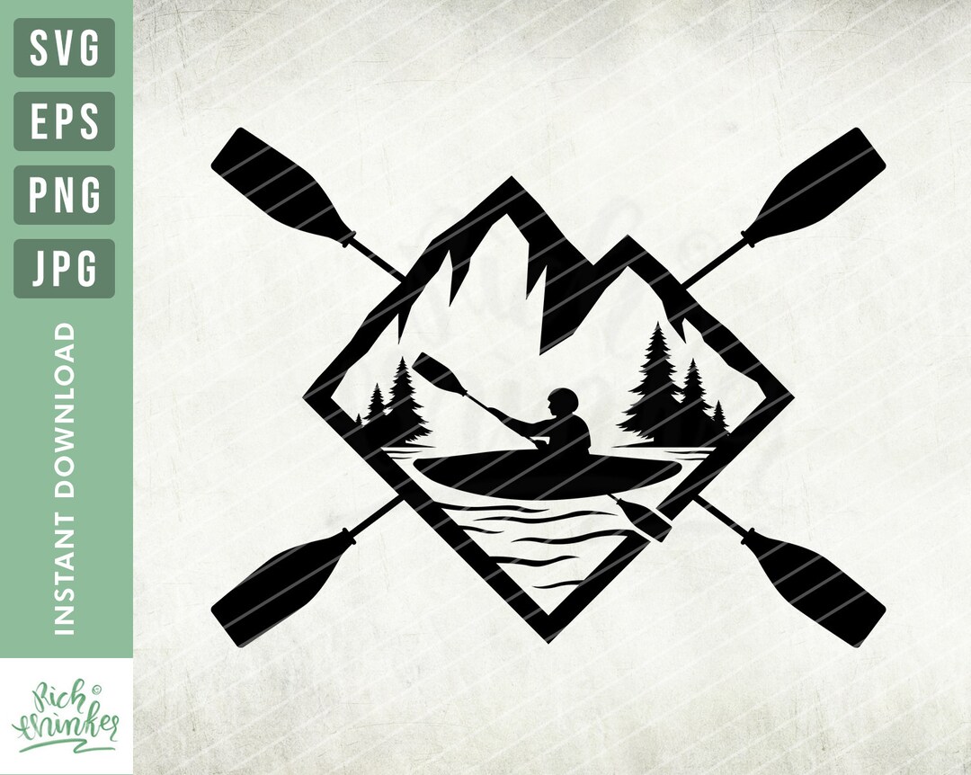 River Rafting Svg, Kayaking Svg, Kayak Svg, Paddle Svg, Outdoor Sports ...