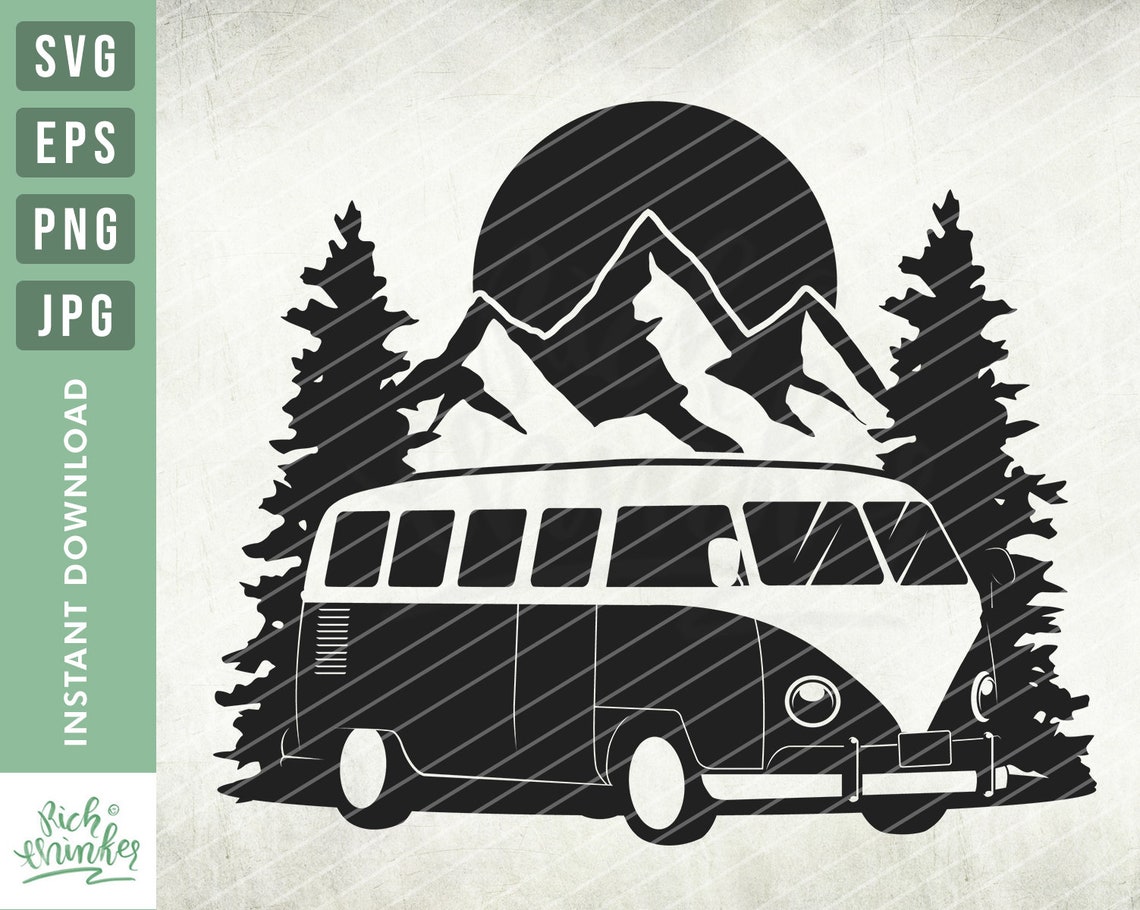 Mountain Traveling Svg Road Trip Svg Happy Campers Svg - Etsy