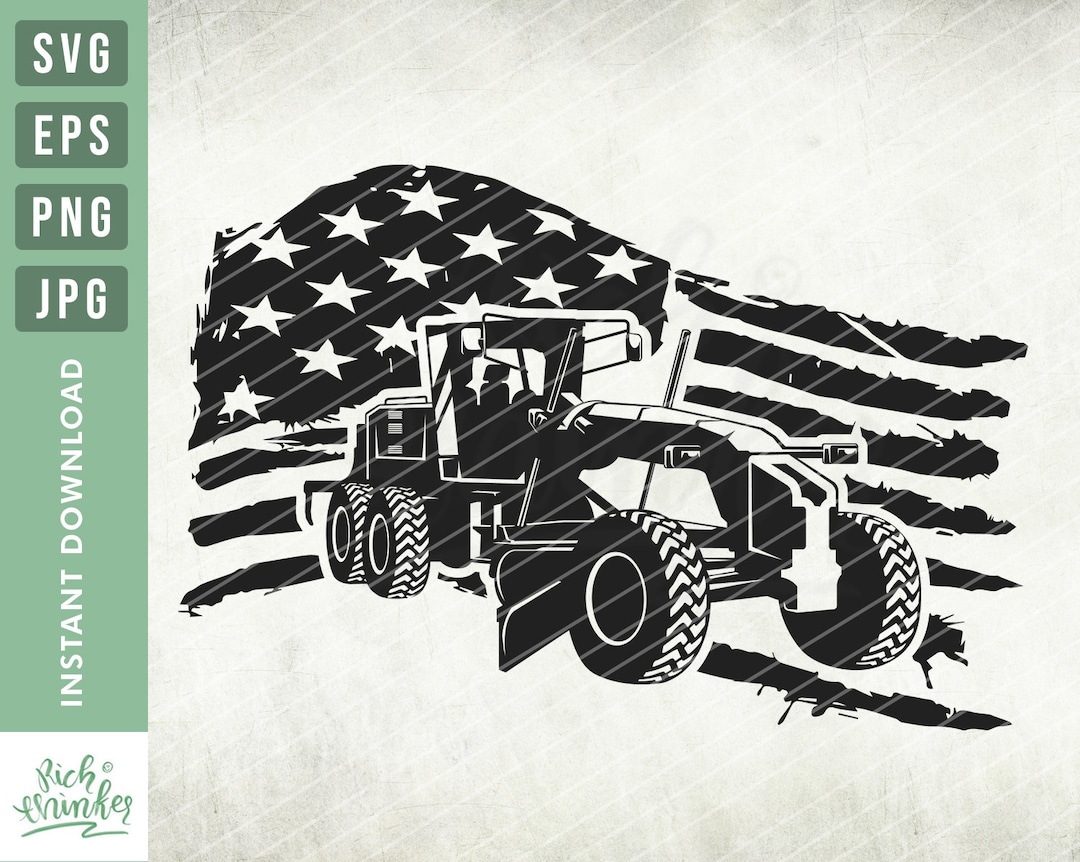 US Road Grader SVG, Heavy Equipment Svg, Road Grader Cut Files, Road ...