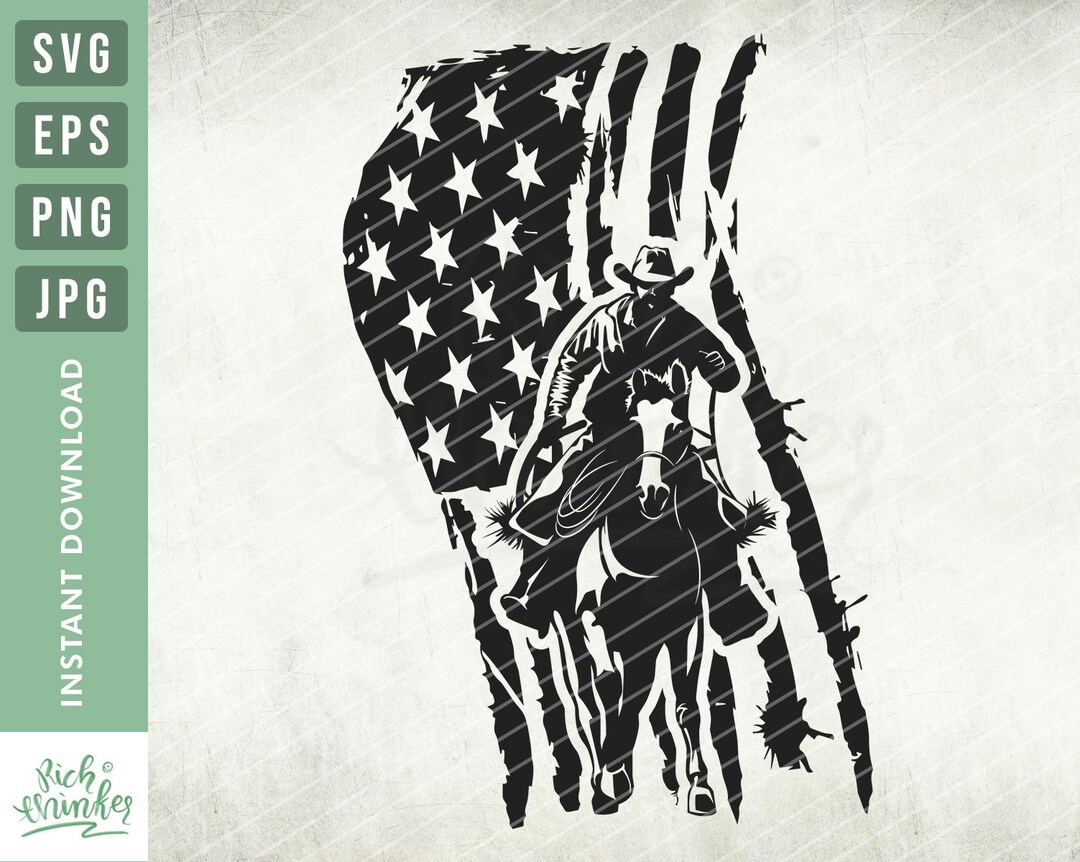 US Cowboy Svg, Western Cowboy Riding Horse SVG, Rodeo Cowboy Svg ...