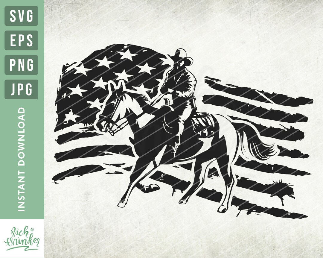 US Cowboy Svg, Western Cowboy Riding Horse SVG, Rodeo Cowboy Svg ...