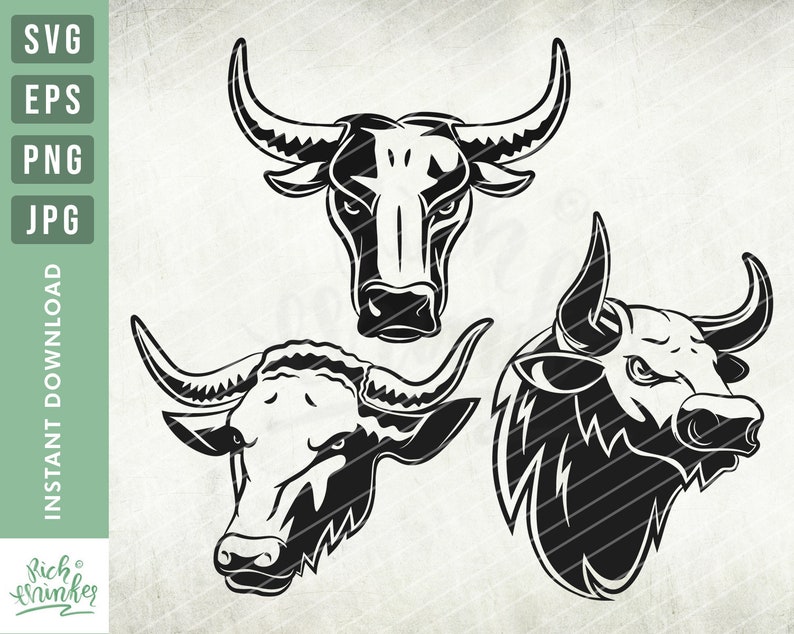 Ox Bull Head Svg, Bull Svg, Cattle Svg, Rancher Svg, Ox Svg, Bull ...