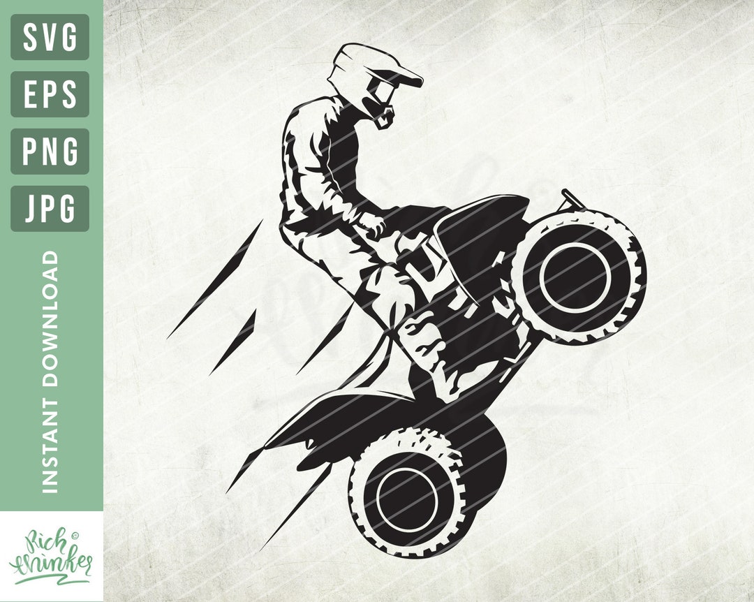 4 Wheeler Svg, Atv Svg, Atv Rider Svg, off Road Svg, Dirt Bike Svg, US ...