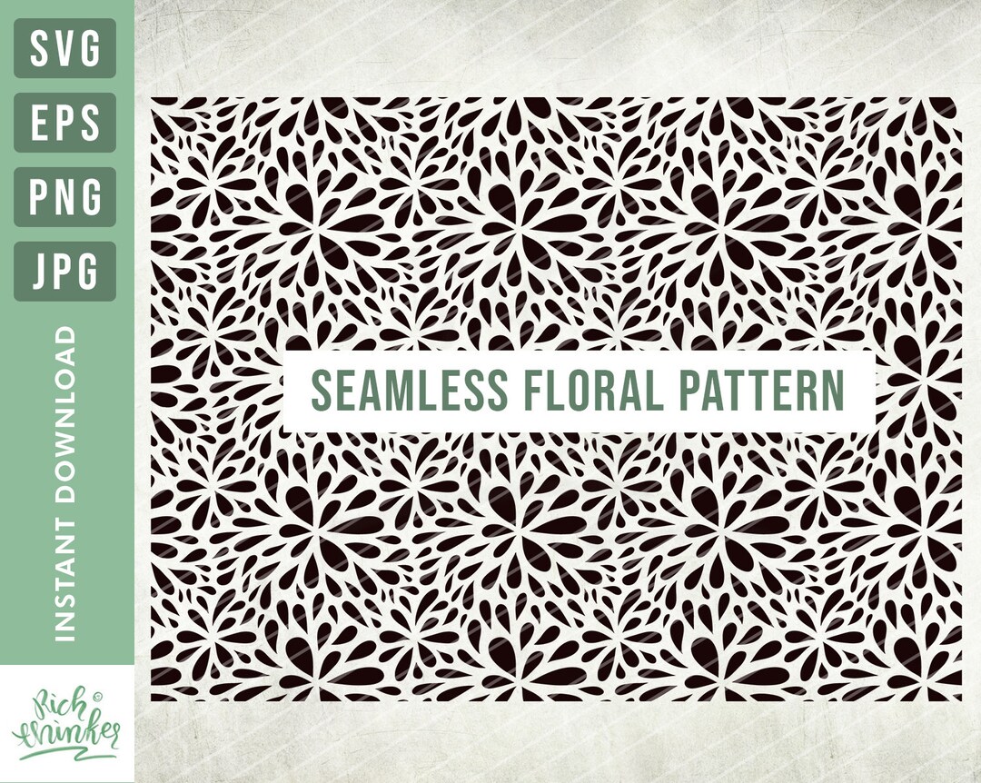 Seamless Floral Pattern Svg Pattern Svg Floral Pattern Svg - Etsy