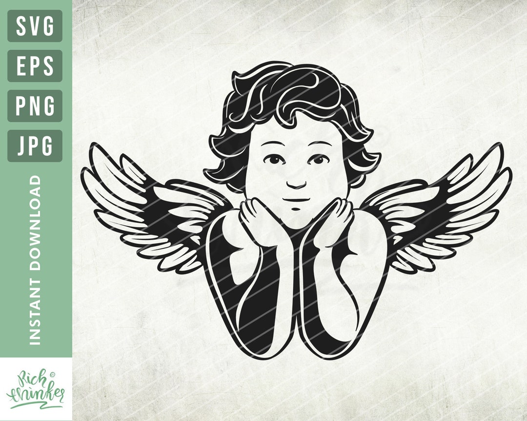 Baby Angel Wings Svg Files for Cricut Silhouette, Praying Baby Svg ...